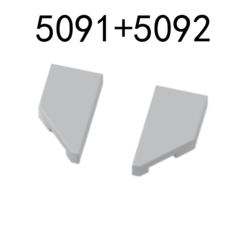 Building block 5091 5092 1x2 smooth wedge board pair