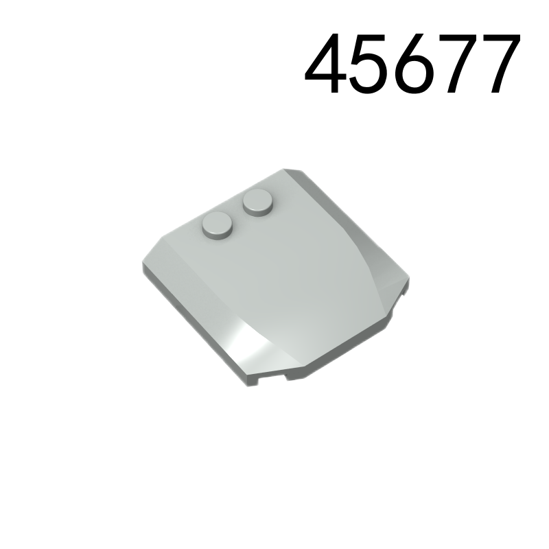 Item No: 45677 Wedge 4 x 4 x 2/3 Triple Curved Chinese Compatible with LEGO