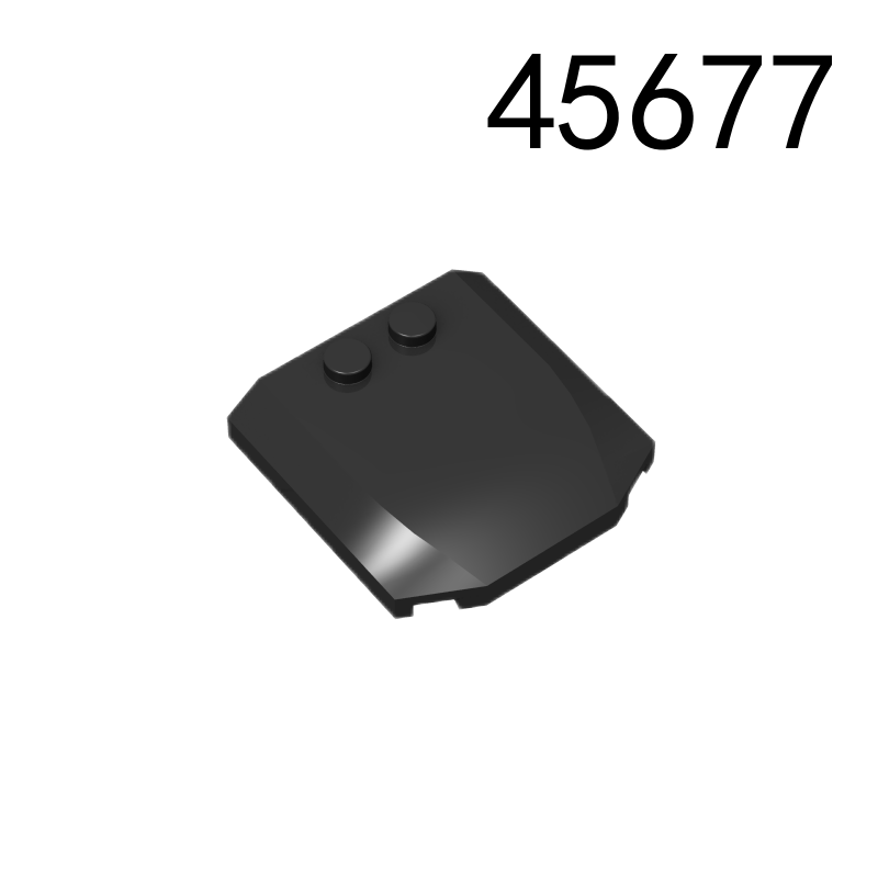 Item No: 45677 Wedge 4 x 4 x 2/3 Triple Curved Chinese Compatible with LEGO