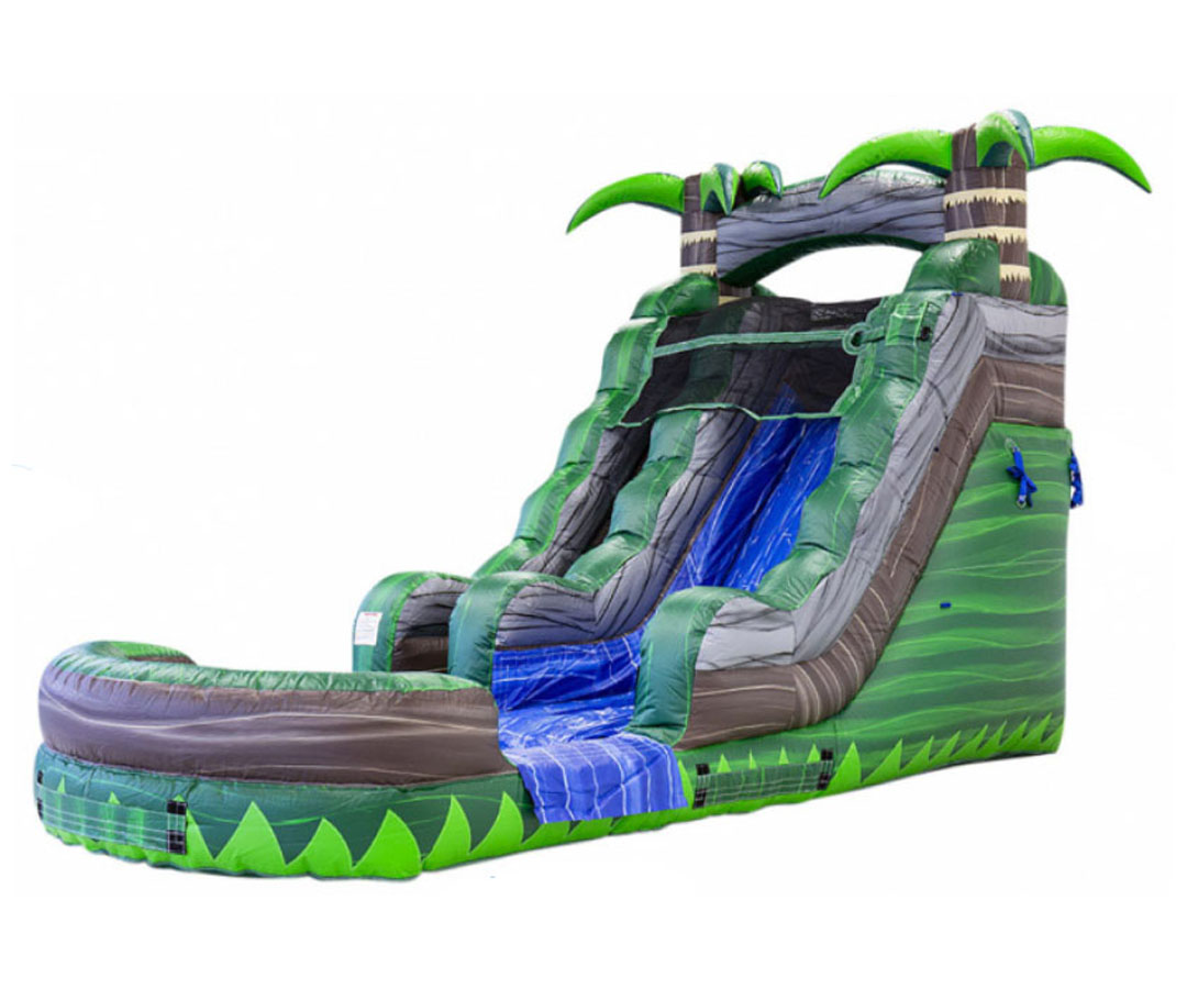 15FT Tropical Green Marble Water Slide
