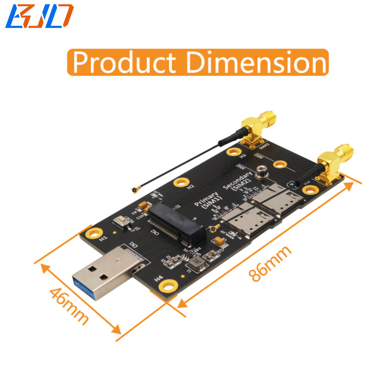 NGFF M.2 Key B to USB 3.0 Wireless Module Adapter Card for 5G 4G LTE ...