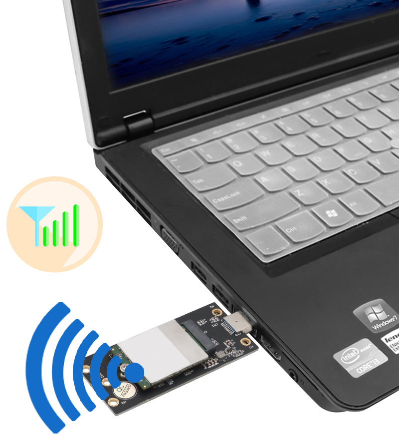 NGFF M.2 M2 B-Key to USB 3.0 Wireless Module Adapter Card with Dual ...