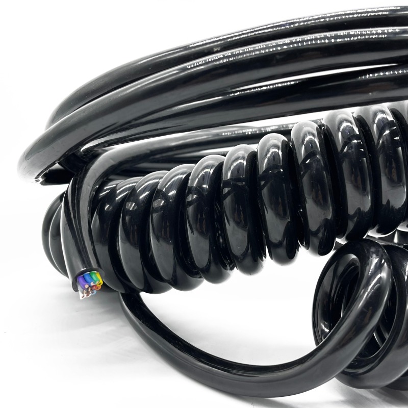TPU Spiral Cords Spiral Power Cord Spring Wire Coiled Cable,