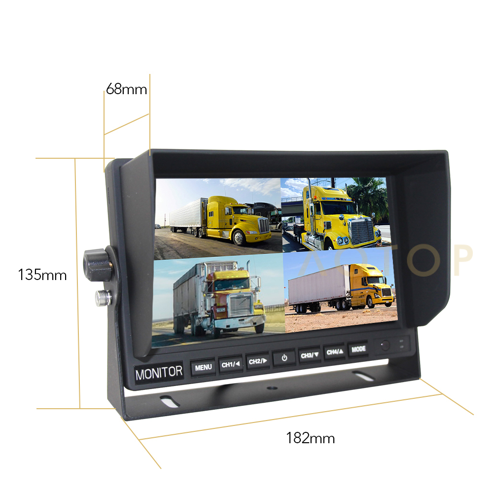 7 inch Quad Split Car LCD Monitor