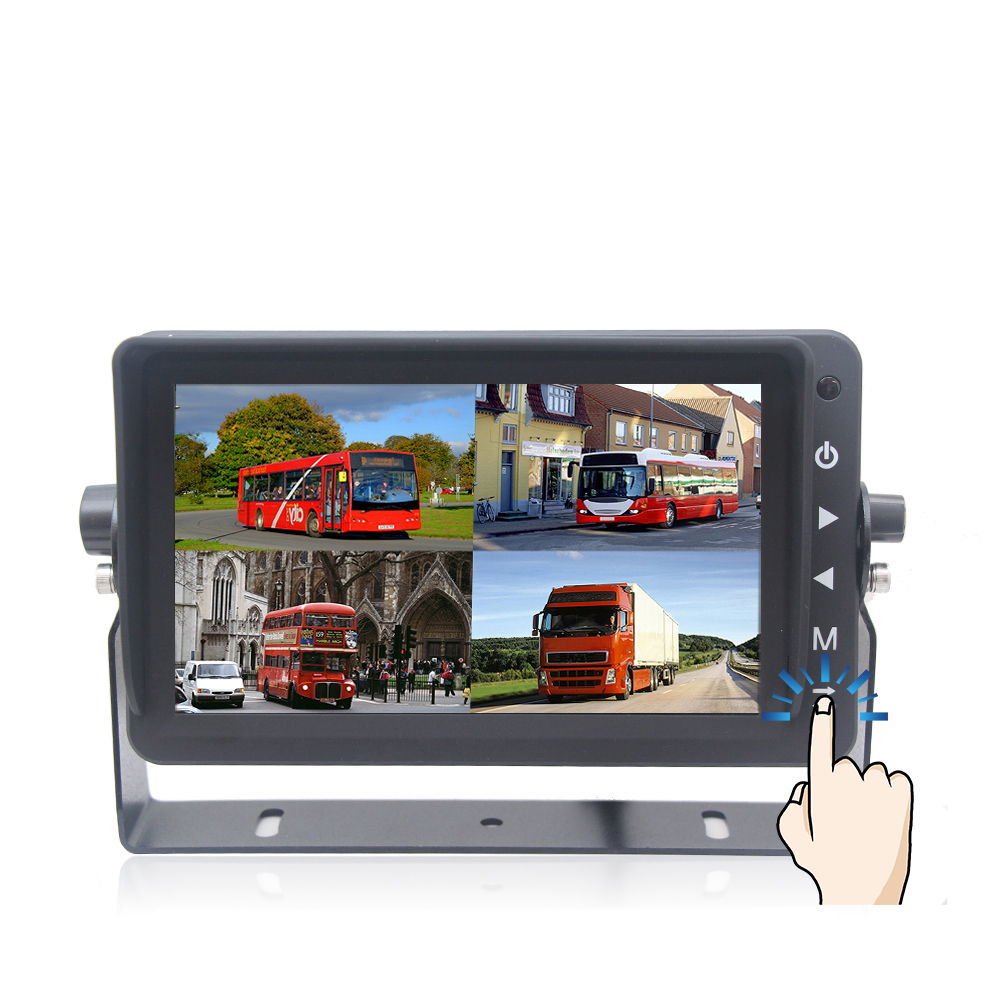 1080P 7”AHD Quad Touch Button Monitor,High Definition Monitors