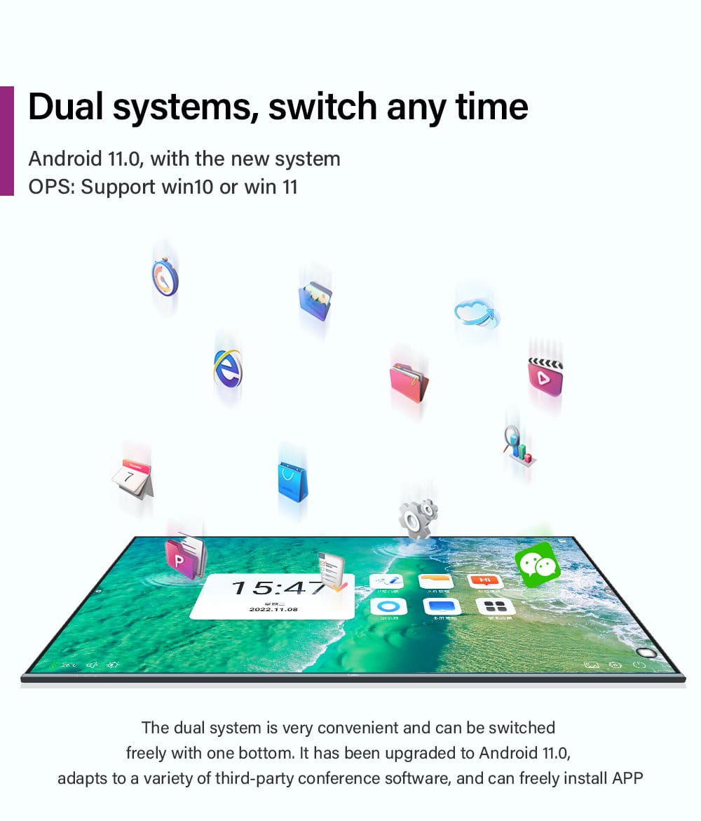 Capacitive Touch Screen Interactive Flat Panel Smart Board