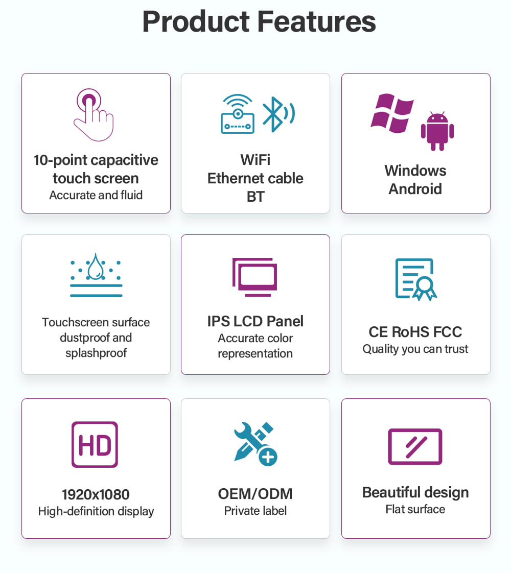 24-43 inch Large size touch screen monitor all-in-one pc machine,Large ...