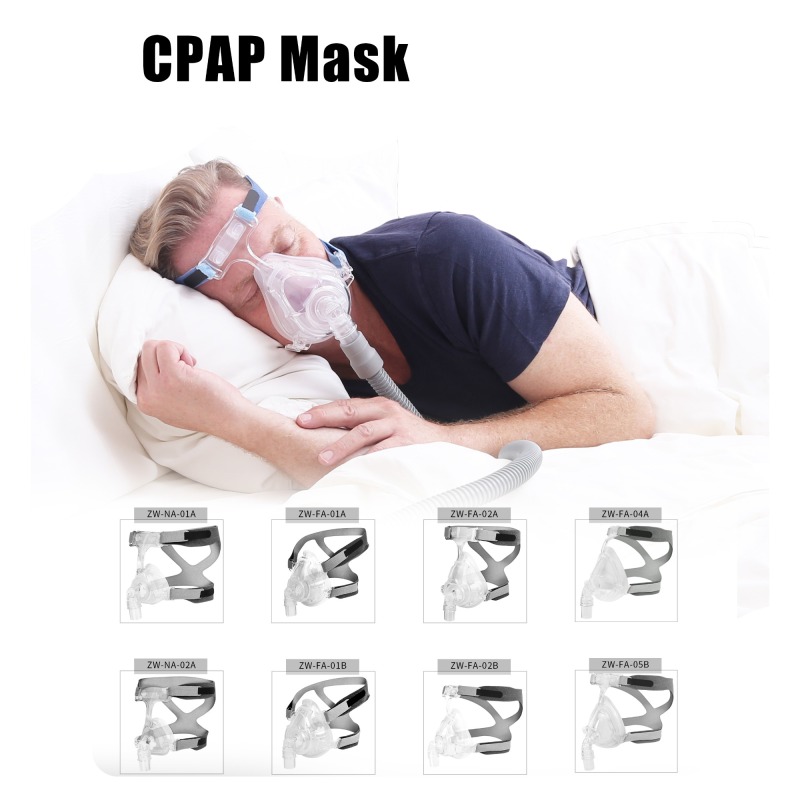 High Quality Sleep Apnea Headgear Reusable CPAP Mask Full Face Silicone ...