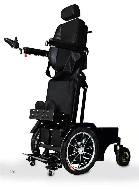 Adjustable reclining motorized electric standing wheelchair,