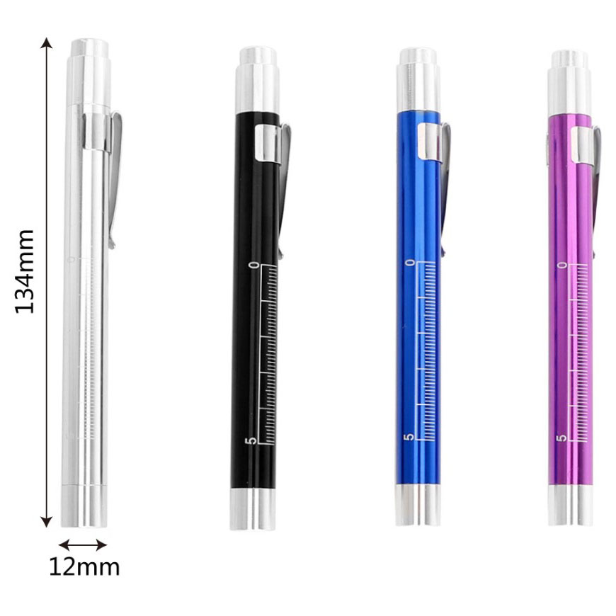 Aluminum Alloy Nurse Penlight with Pupil Gauge LED Medical Pen Lights ...