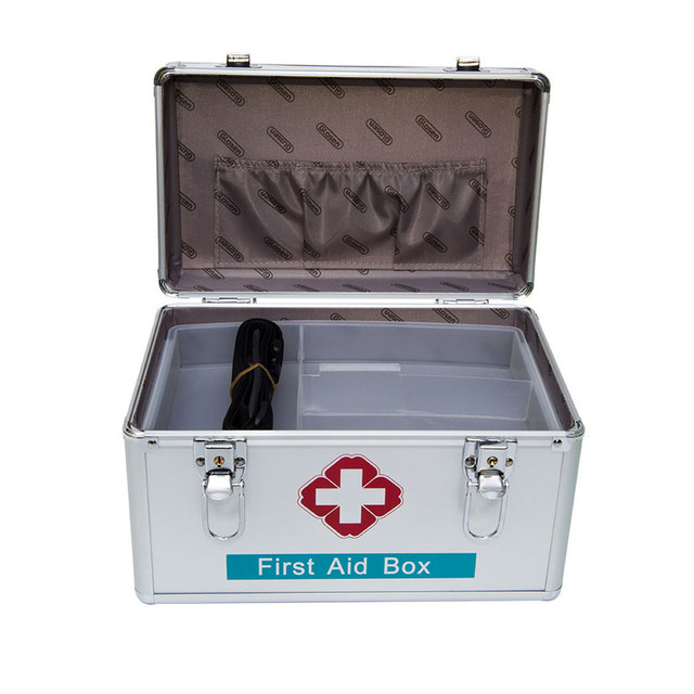 Empty Aluminium First Aid Kit Case Aluminum First Aid Box With Lock,