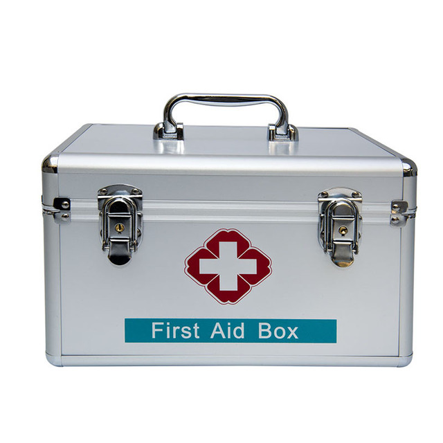 Empty Aluminium First Aid Kit Case Aluminum First Aid Box With Lock,