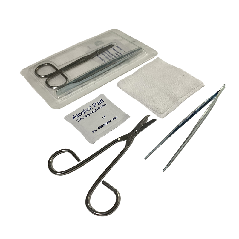 Tray disposable catheterization suture removal surgical kit,