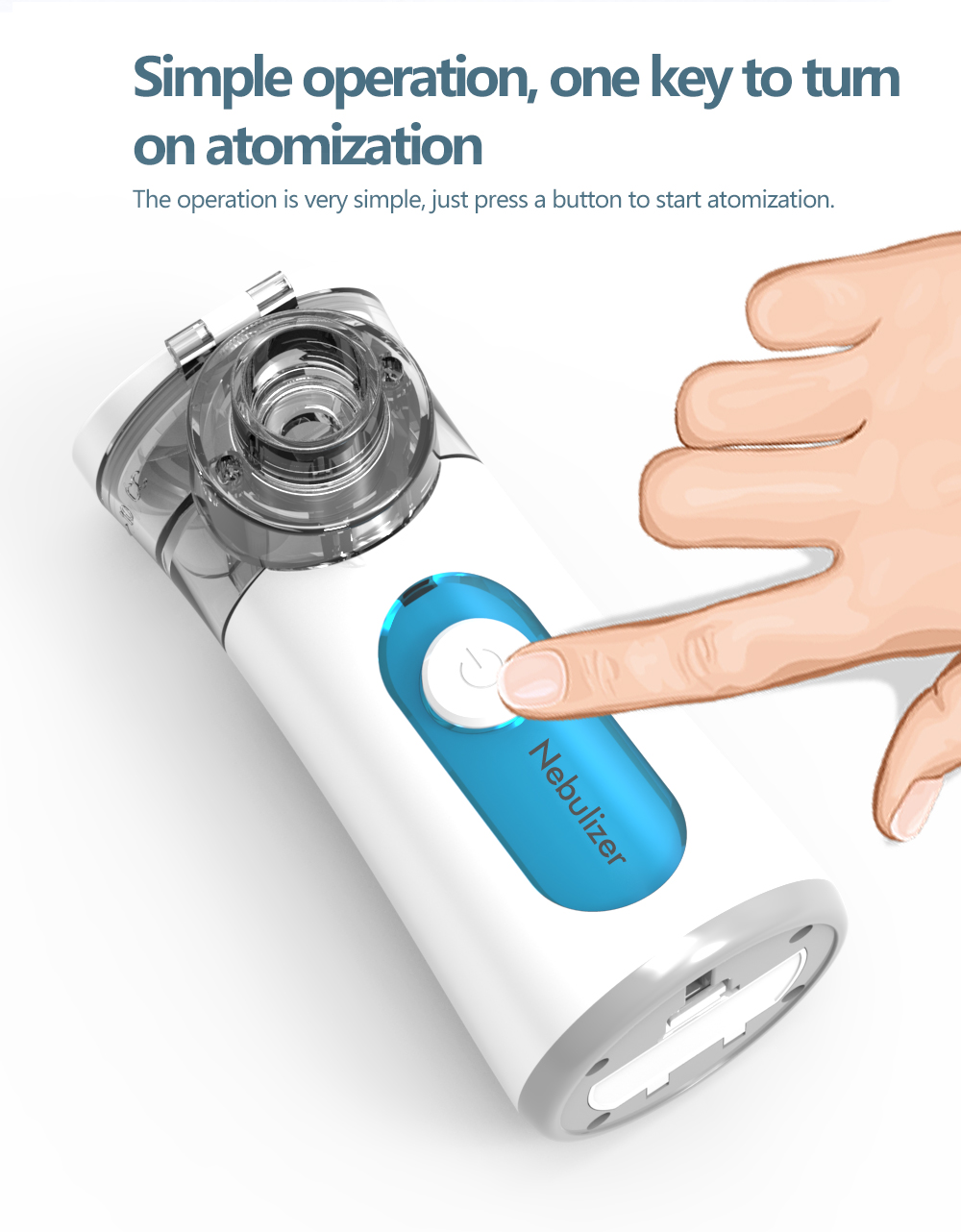 Nebulizer Portable Inhaler Mesh Of Cough Drug Atomizer Machine Handheld ...