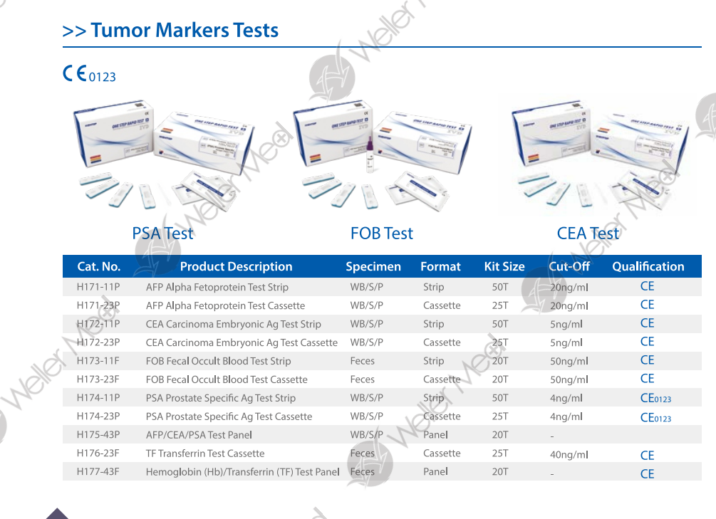Tumor Markers Tests,Self testing products