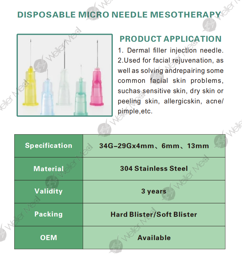 DISPOSABLE MICRO NEEDLE MESOTHERAPY,Beauty needle
