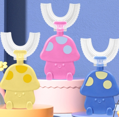 Mushroom U-shaped toothbrush,Baby care products