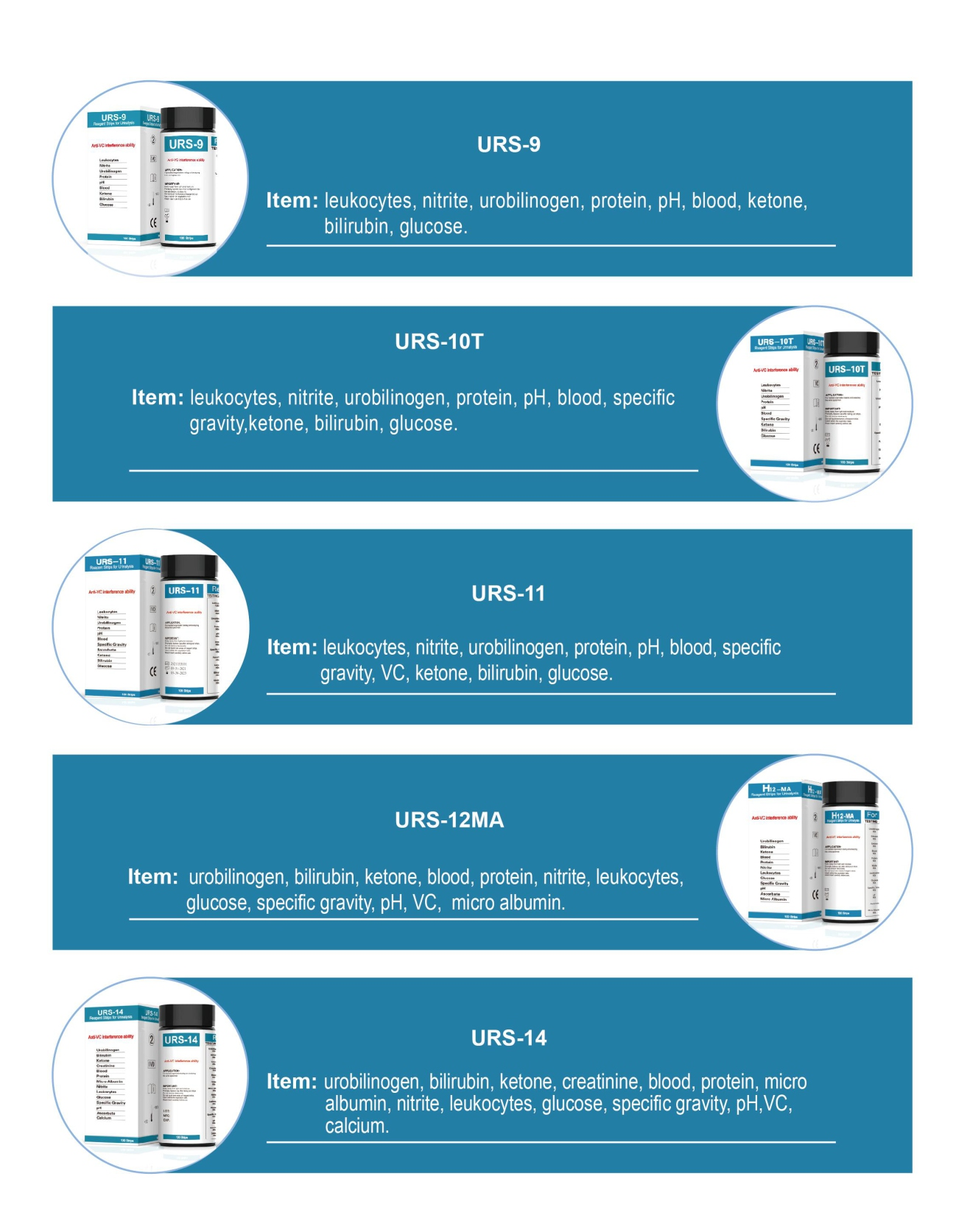 URS-12MA,Self testing products