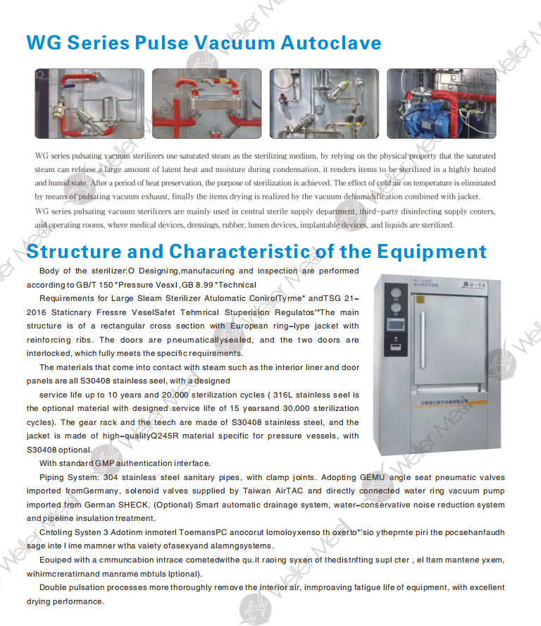 WG Series Pulse Vacuum Autoclave,Sterilization pot