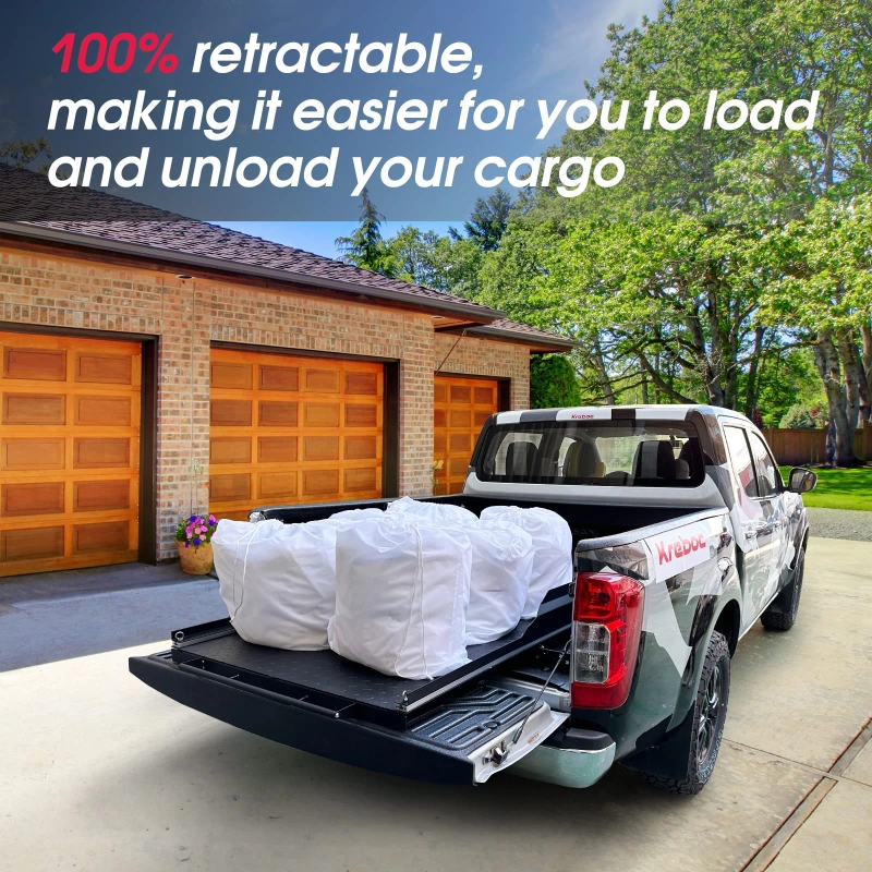 Kreboc Metal Base Truck Bed Slide(51''X39'') Heavy Duty Cargo Slide Out ...