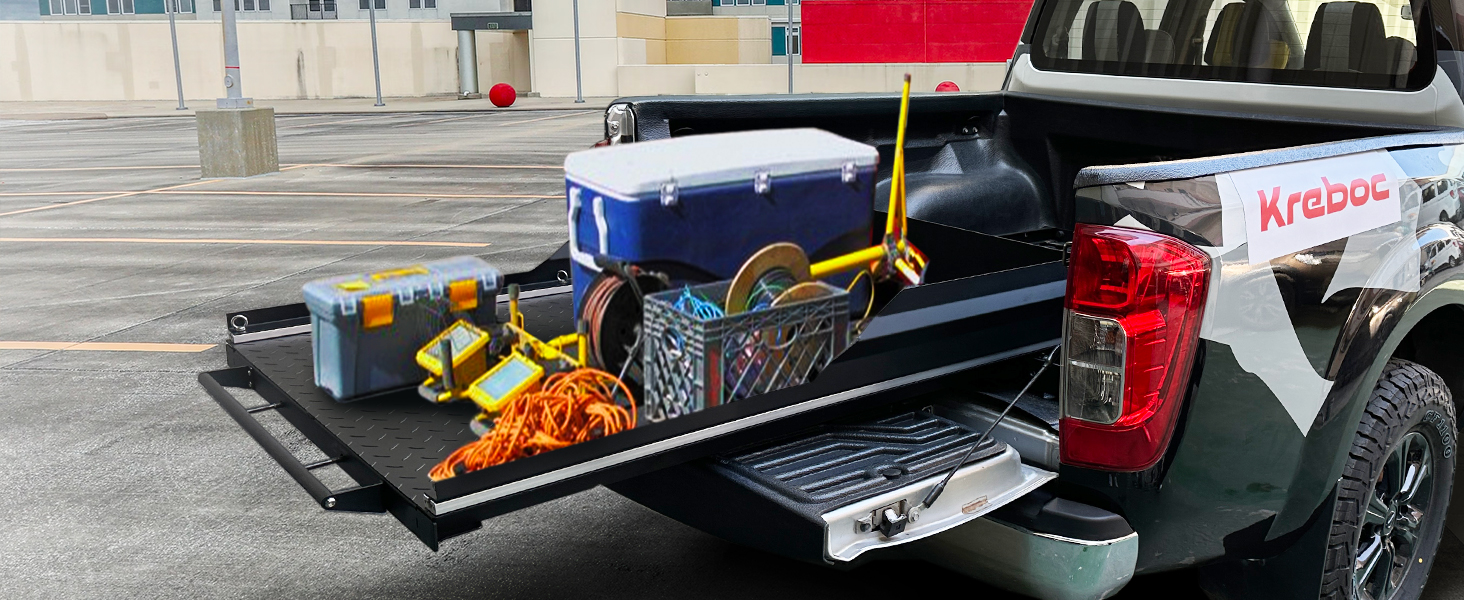 Kreboc 65''X49'' Durable Truck Bed Slides -Out Tray - Robust Cargo ...
