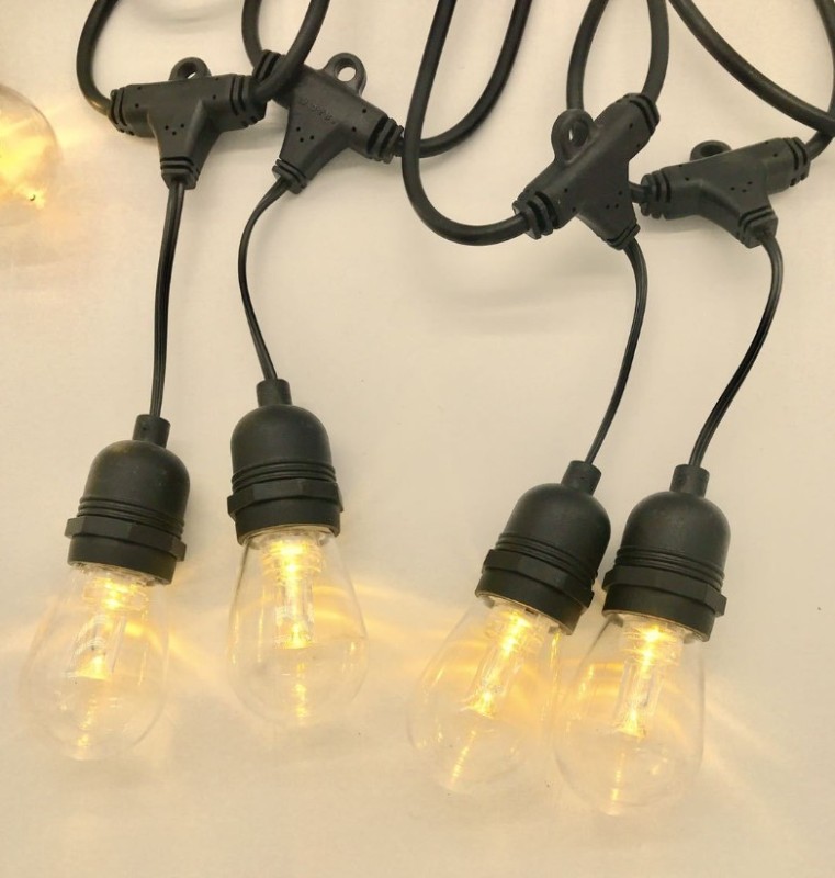 RGB color changing LED Edison string lights with remote control