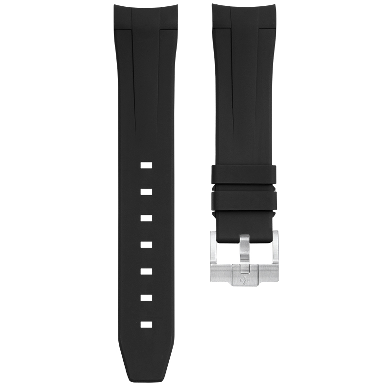 Rubber Strap For Daytona Ceramic Bezel Classical Series Tang Buckle