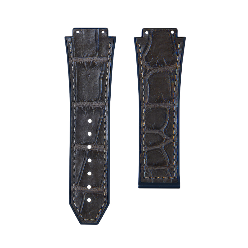 Alligator/ Rubber strap for Hublot Classic Fusion Chronograph TItanium ...