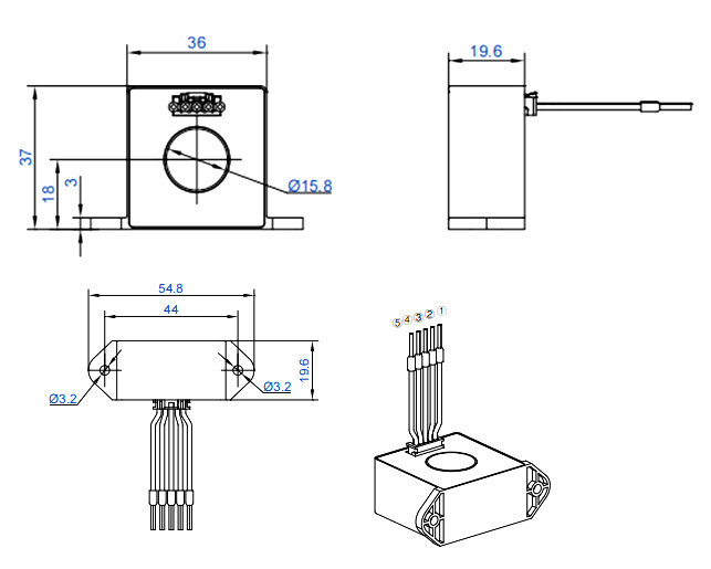 RCD/RCMU HYCA-07/MD Type B Residual Current Sensor
