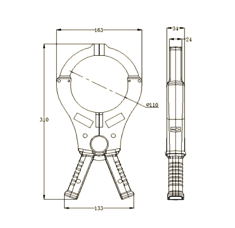 Openable clamp current transformer Q110 high precision