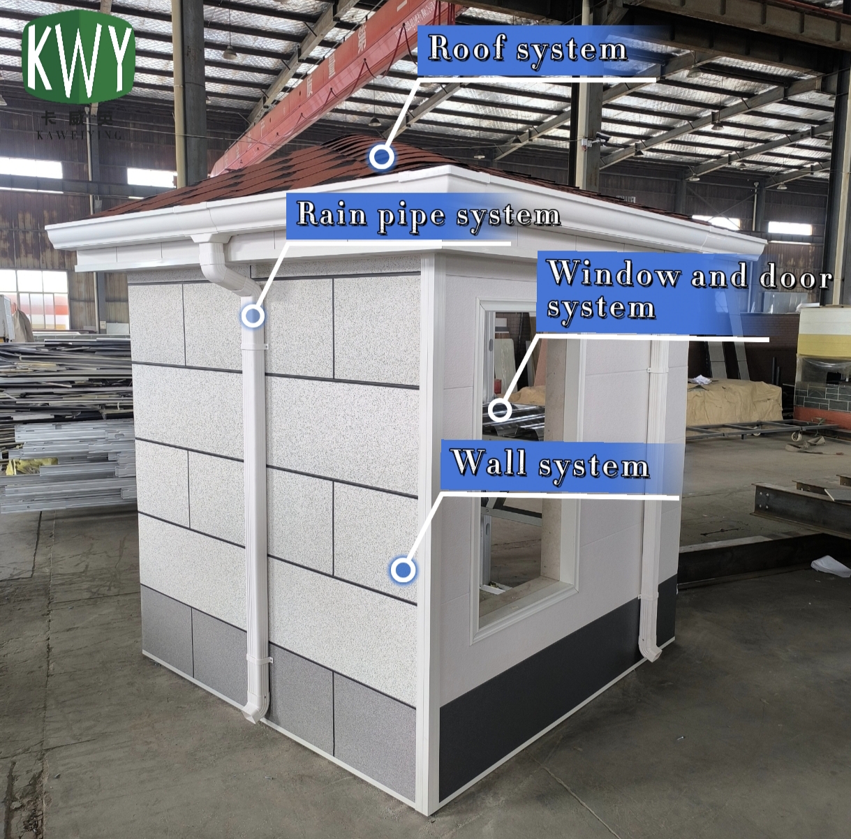 Sample display room showcasing the light steel villa house materials ...