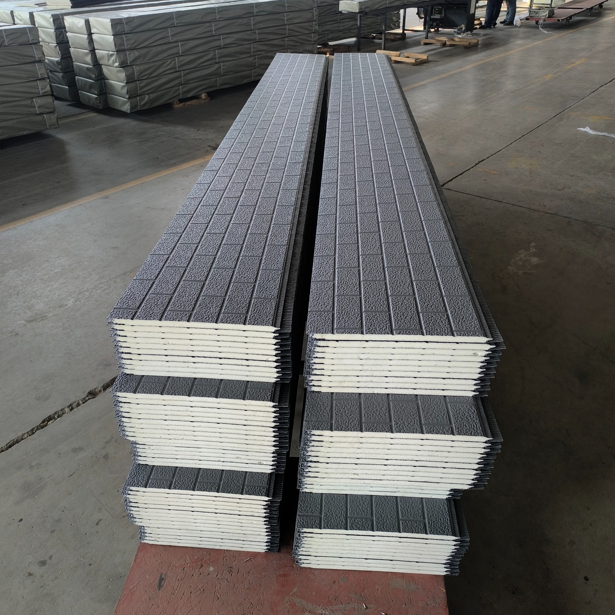 Ancient wall gray six bricks 16mm PU metal siding panel for external ...