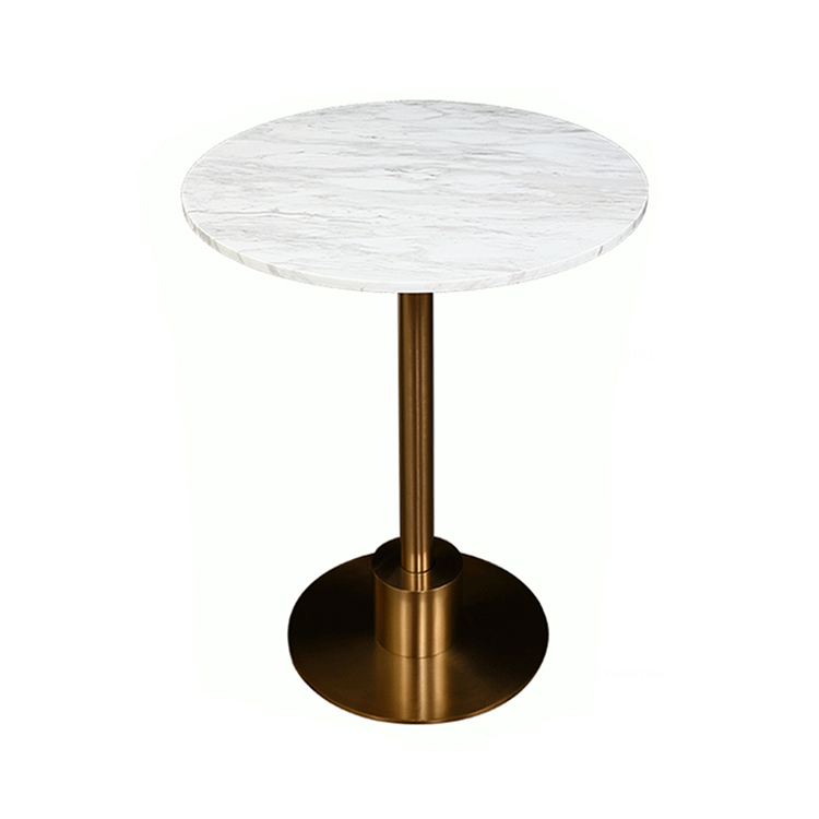 Italian modern design furniture small round marble top cafe dining ...