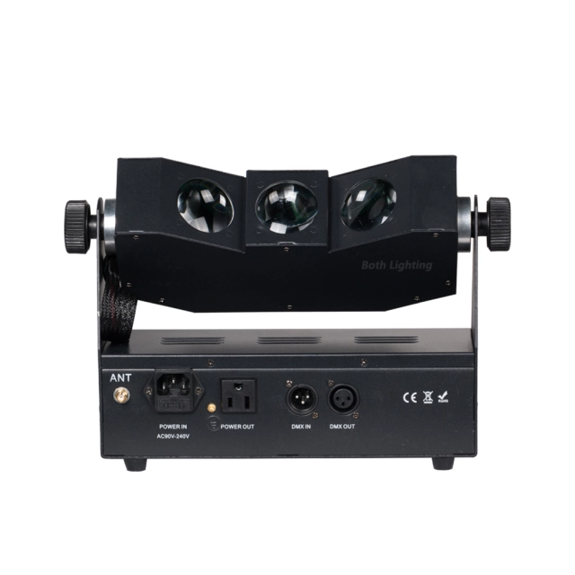 6pcs with case tri beam uplighting RGBA Wireless DMX Battery Powered ...