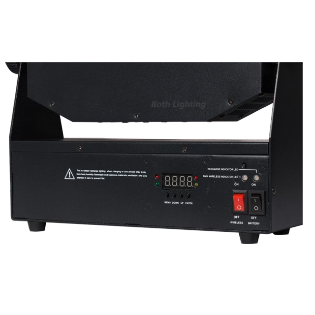 6pcs with case tri beam uplighting RGBA Wireless DMX Battery Powered ...