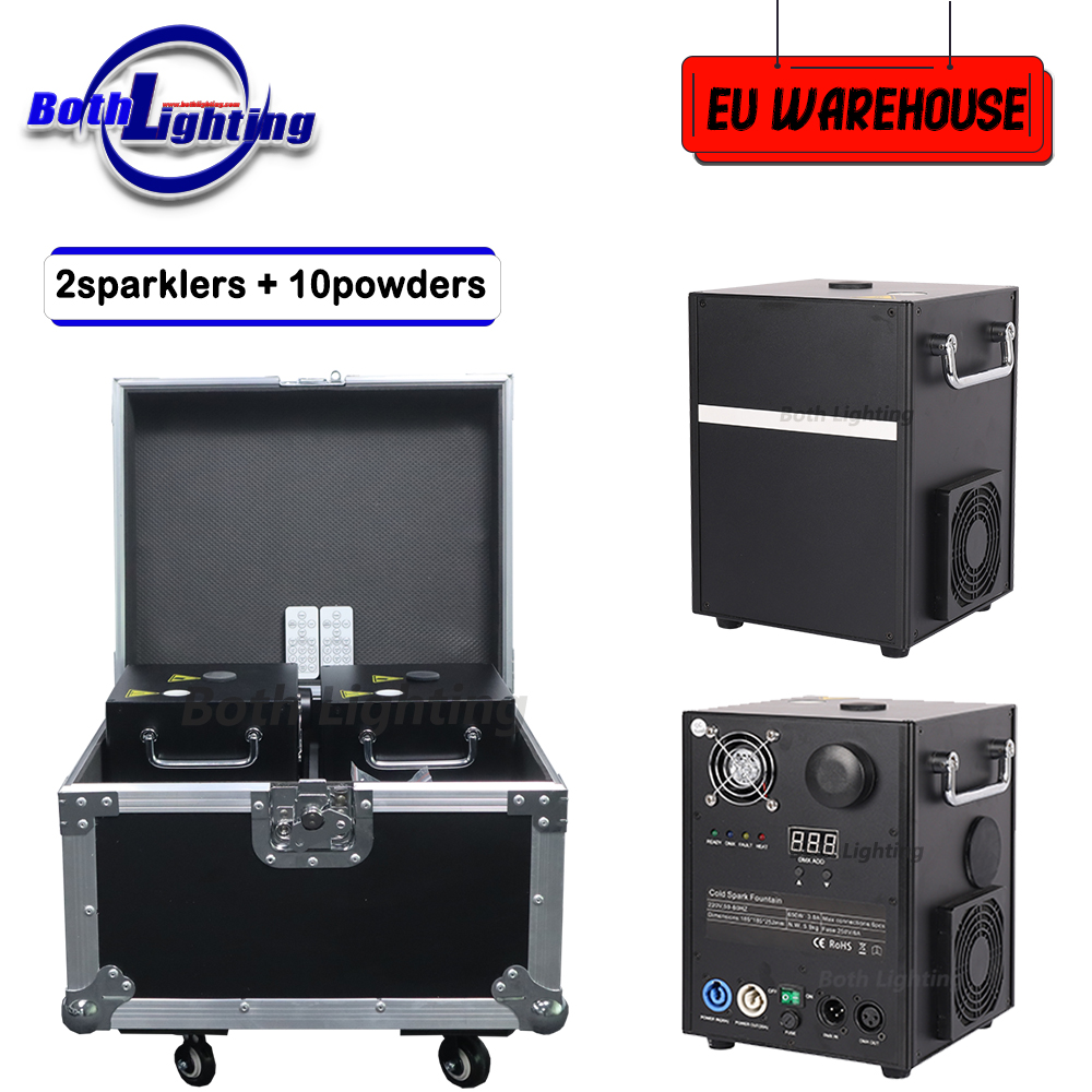 EU Warehouse 2pcs with a case 650w Cold Sparkular Machine Wedding Dj ...