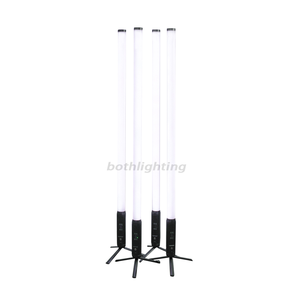4pcs with a bag Wireless Battery Both Tube 360 Degree Led Tube Dj Light ...