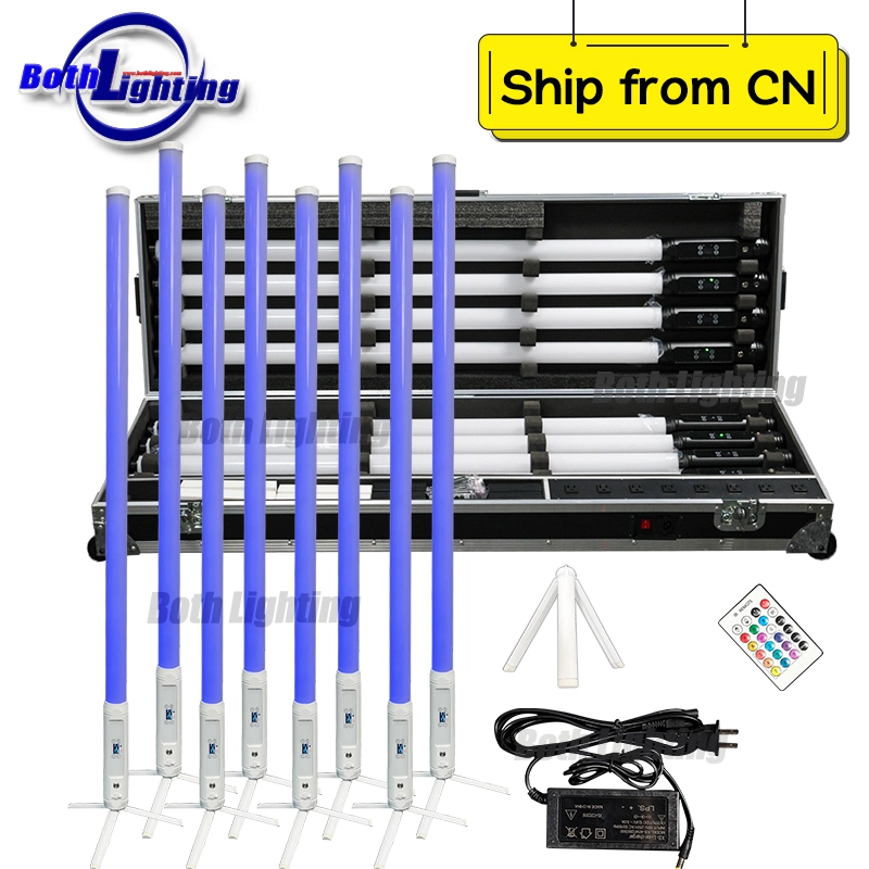 8pcs with a case 28w Waterproof IP65 Both 360° PIXEL LED Tube RGBWA ...