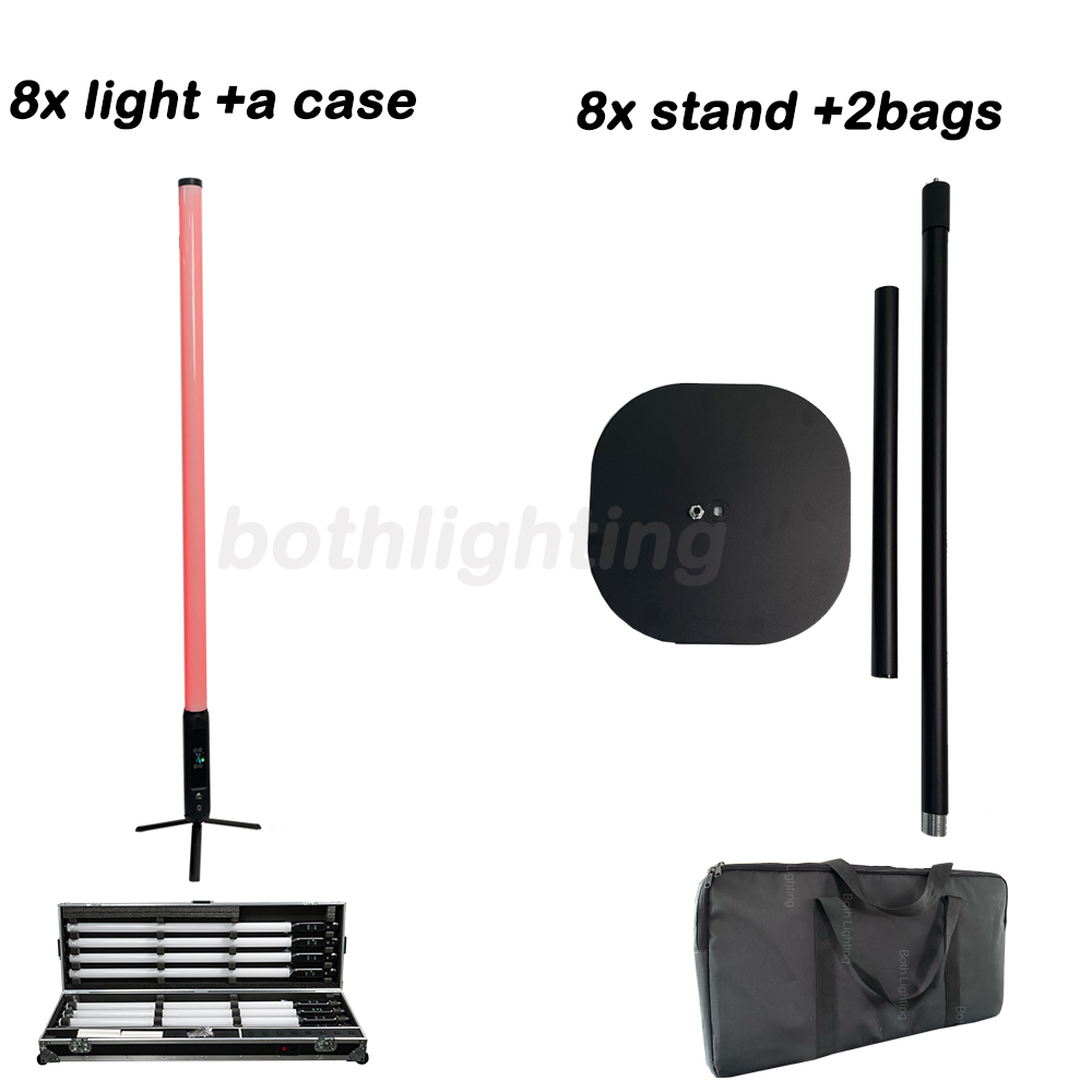 8pcs with a case 28w Waterproof IP65 Both 360° PIXEL LED Tube RGBWA ...