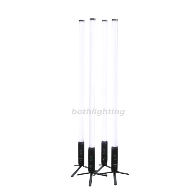 4pcs with a bag Wireless Battery Both Tube 360 Degree Led Tube Dj Light ...