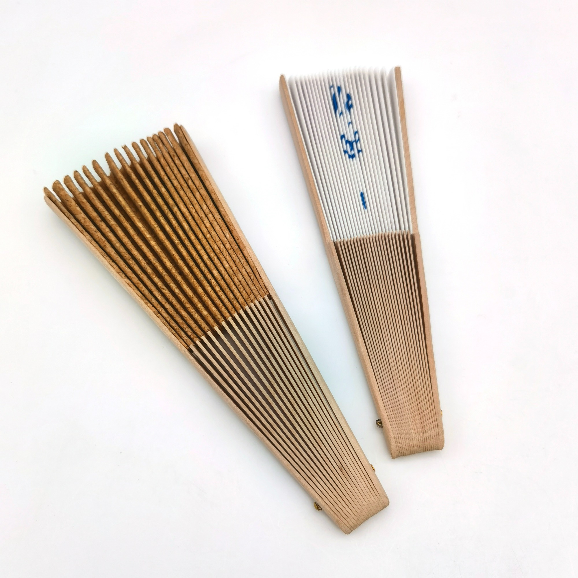 Sustainable Cork Wood Hand Fan