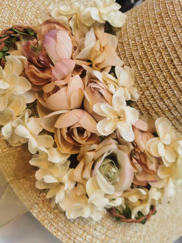 Handmade Flowers Straw Hat