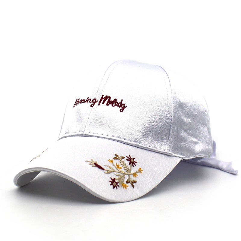 Embroidery Silky Satin Cap