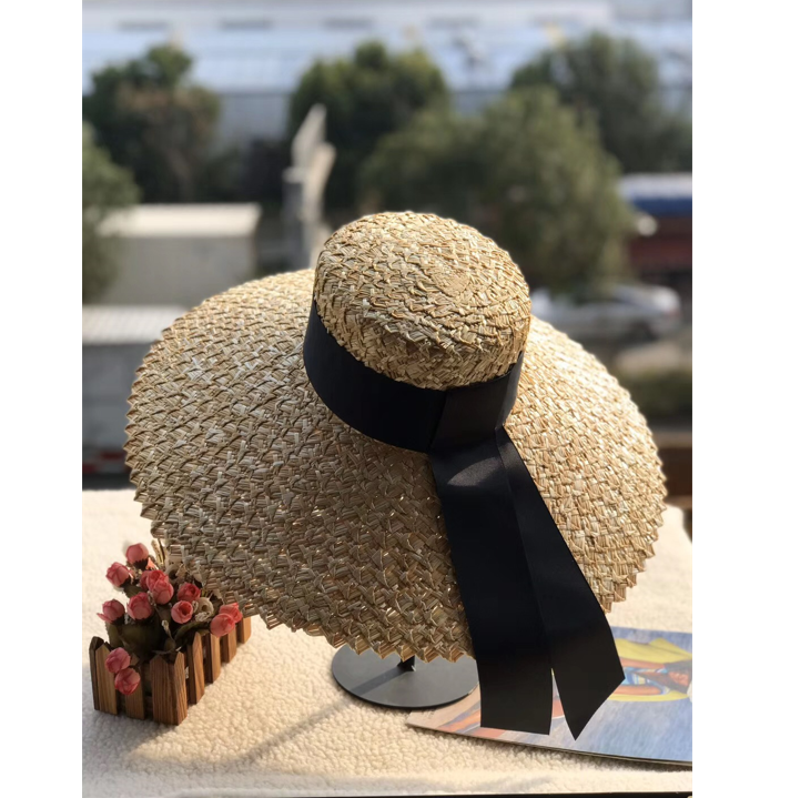 Handmade Ribbon Straw Hat
