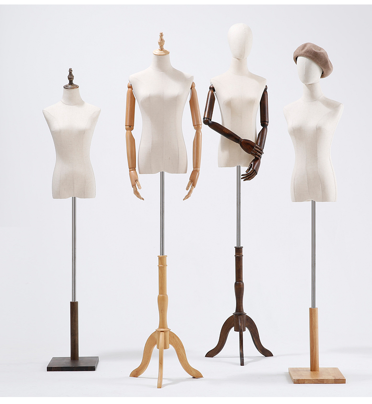Movable Arms Wood Base Female Display Mannequin,Shop Decoration,Mannequins