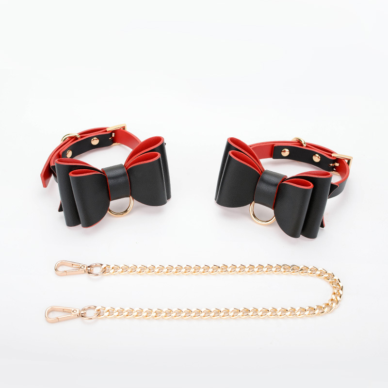 J030--Sexy suit, flirting props, leather shackles for women, alternative toys for bondage,SM Series