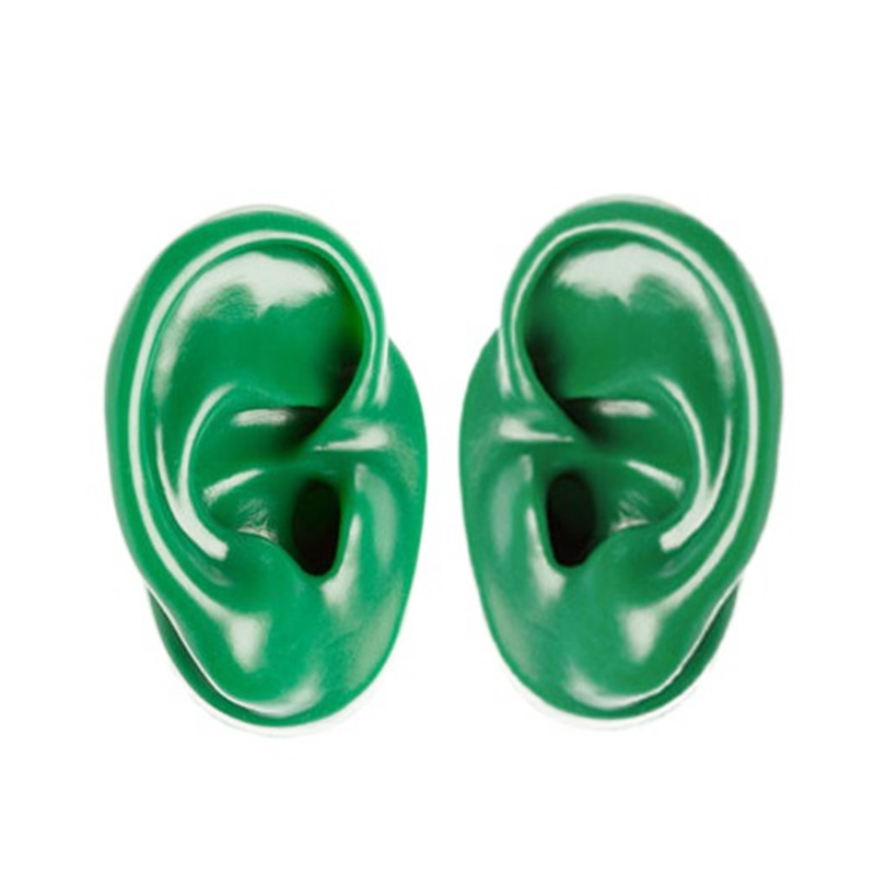 Silicone Ear Model-Green,Ear model dispaly