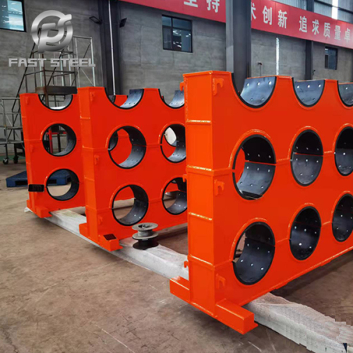 Steel rack for utility poles
