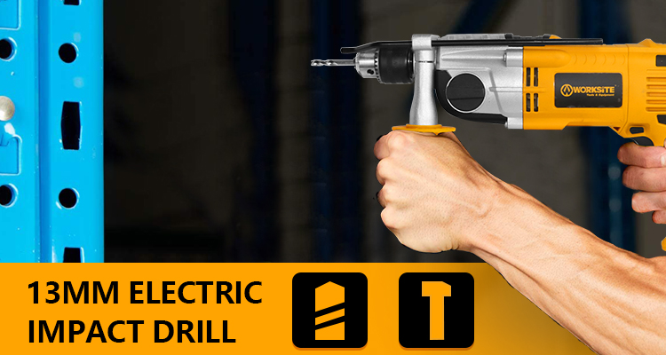 WORKSITE Professional Level Portable Impact Drill Power Drill Machine ...