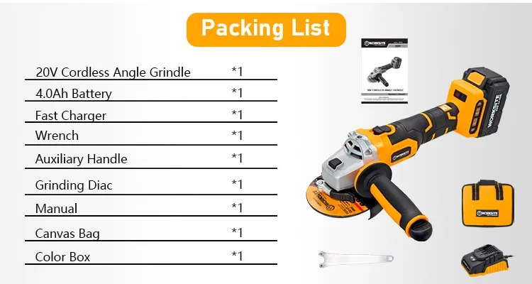 Worksite Cordless Angle Grinder CAG326 - Tacloban Ultrasteel Corporation